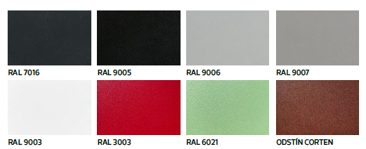 New RAL shades - Street Furniture STREETPARK